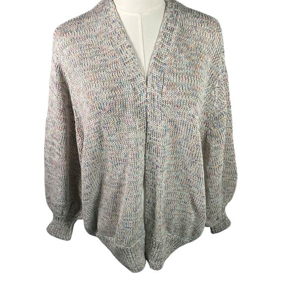 Lou & Grey | Sweaters | Lou Grey Sea Blue Heather Knit Cardigan Sweater ...